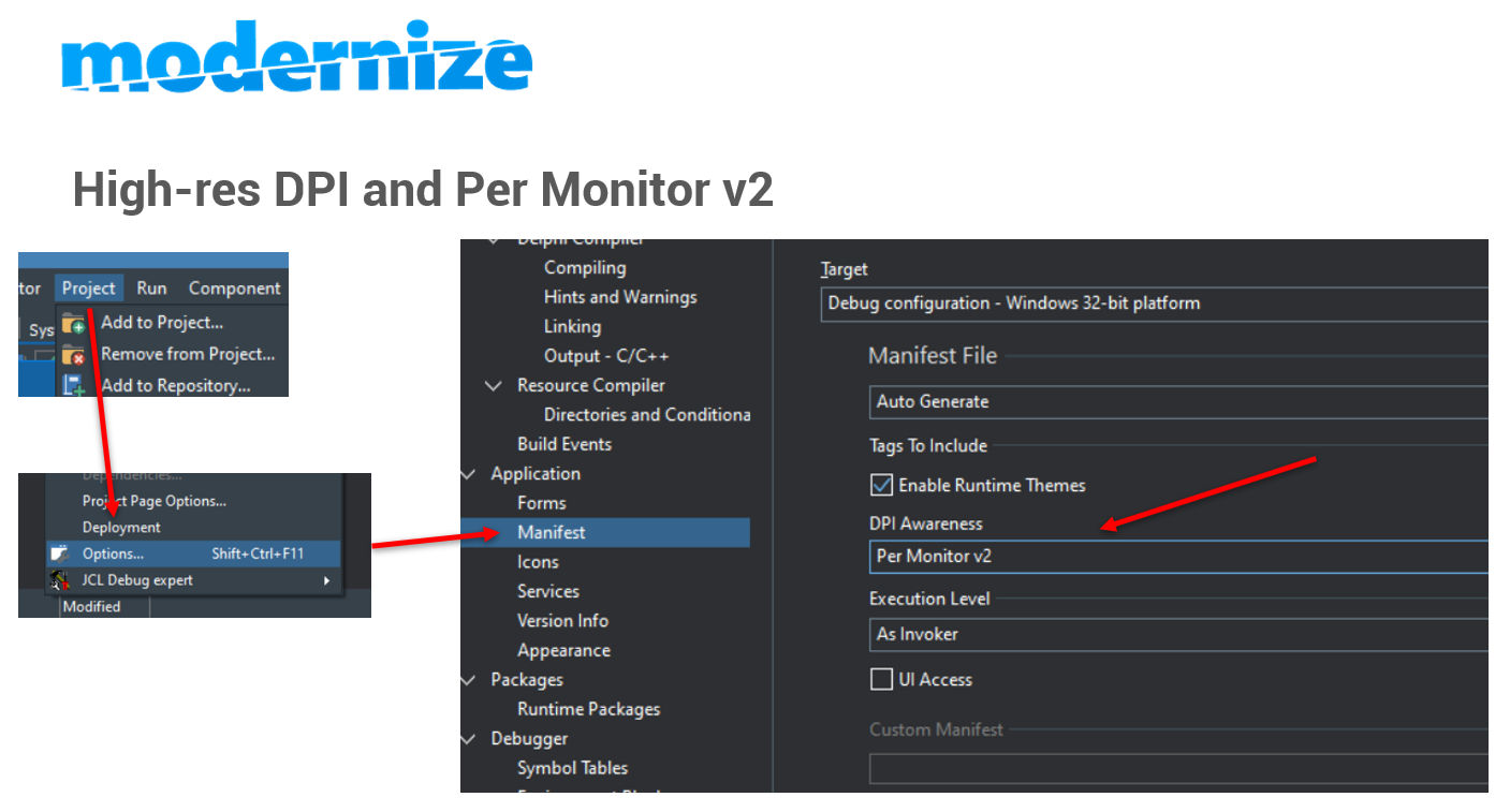 High-re DPI and Per Monitor v2 with Delphi and RAD Studio - Code.Show() Real Software Development
